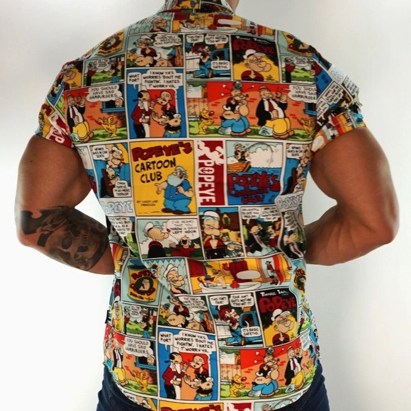 Phat Farm | Shirts | New Mens Phat Farm Popeye Button Up Shirt Size M ...
